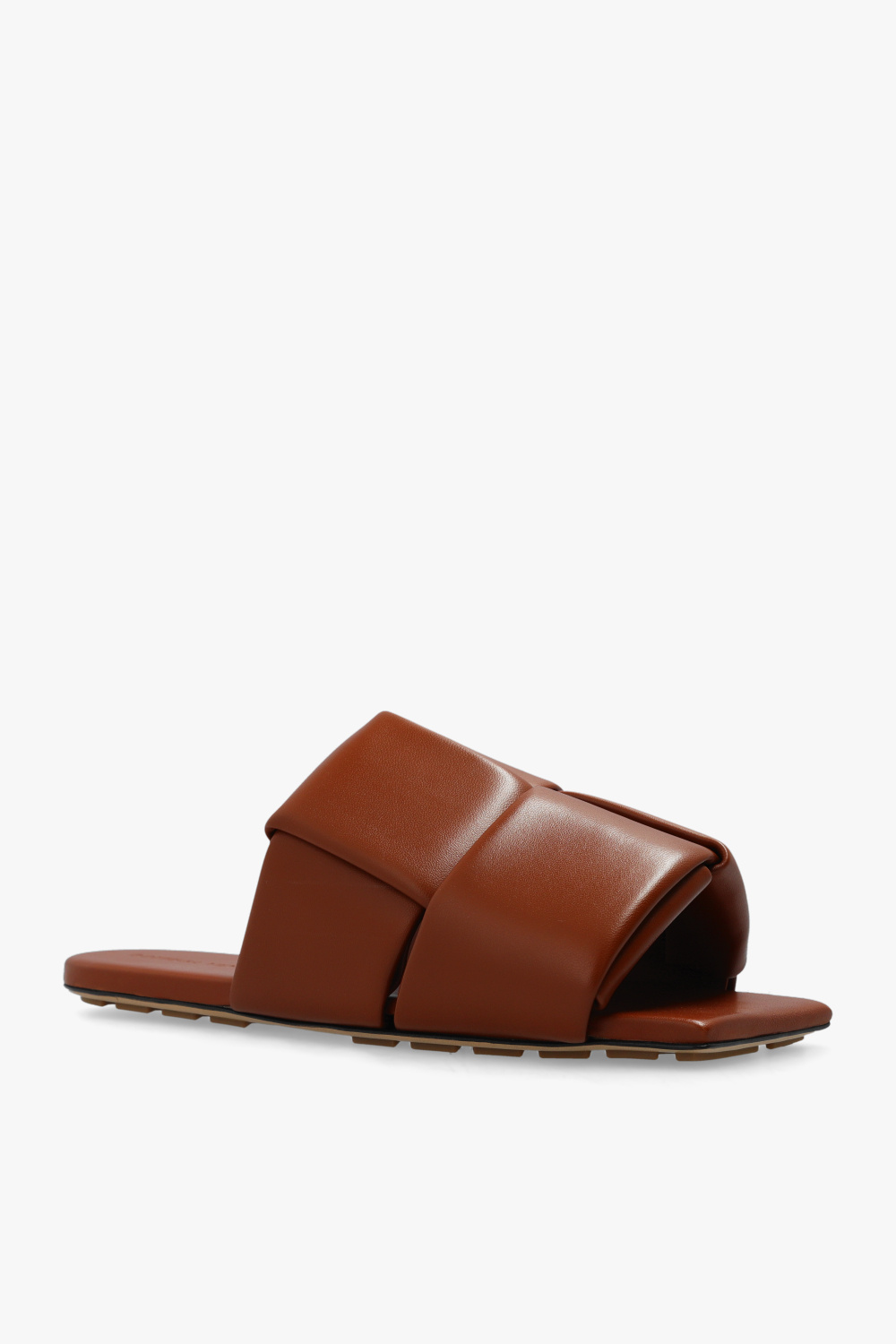 BOTTEGA VENETA LEATHER BIKER JACKET - Brown 'Patch' slides BOTTEGA VENETA LEATHER BIKER JACKET - Brown 'Patch' slides